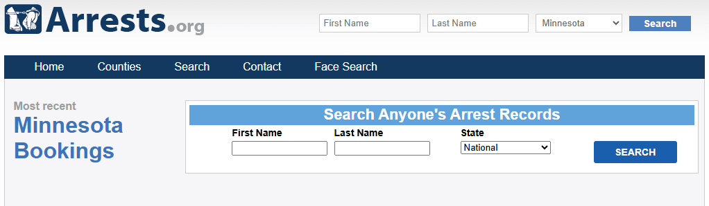 Arrests.org Minnesota Arrests Records, Mugshots, and Inmate Record